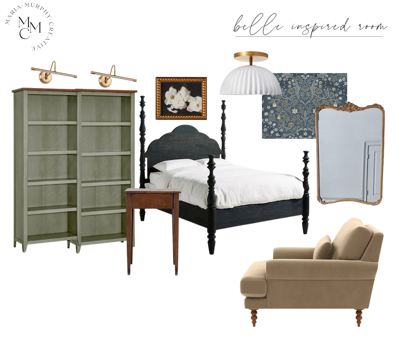 Dreamy Belle Inspired Bedroom - Maria Murphy Creative